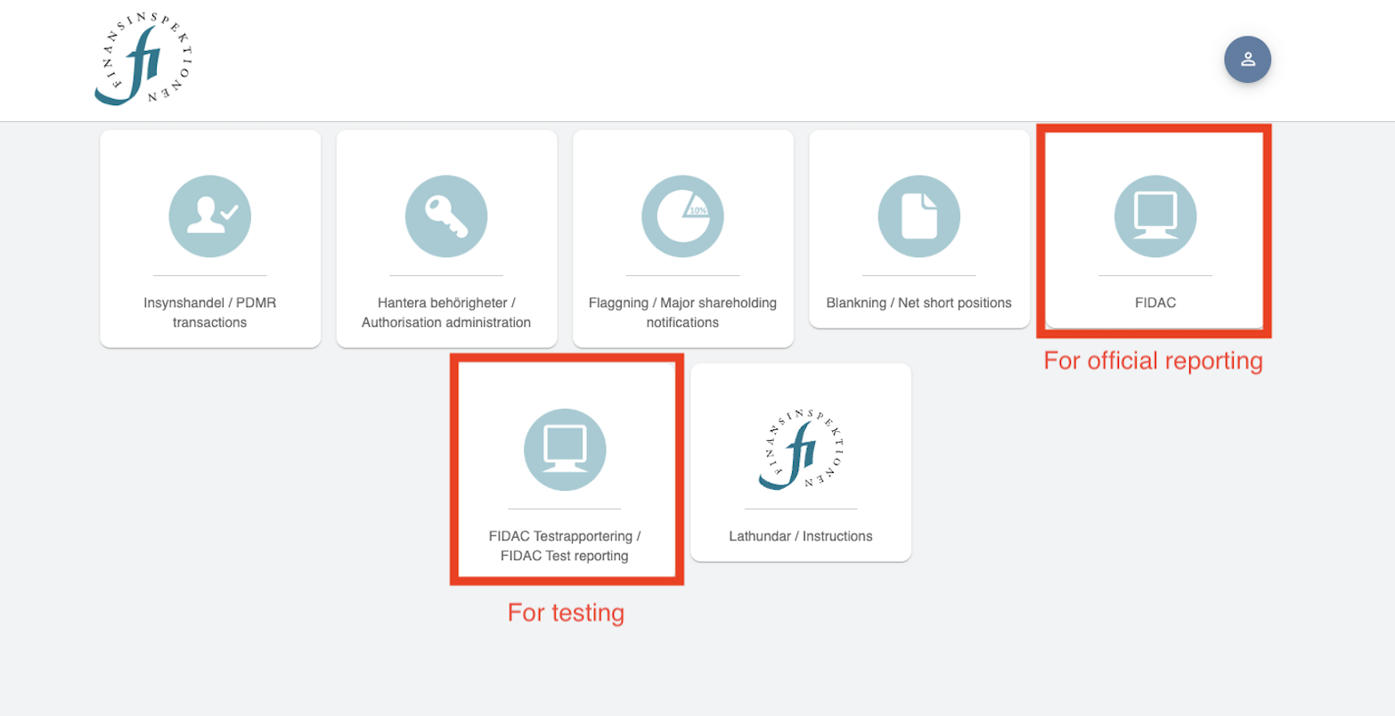 How to submit your Register of Information: Sweden, Fidac portal, Finansinspektionen